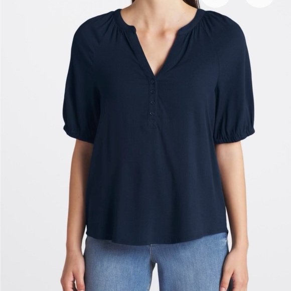 Market & Spruce | Tops | Market Spruce Dark Blue Blouse | Poshmark